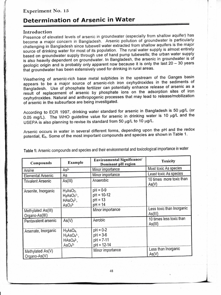CE 3142 Lecture 7.3 - Arsenic | PDF | Arsenic | Atomic Absorption ...