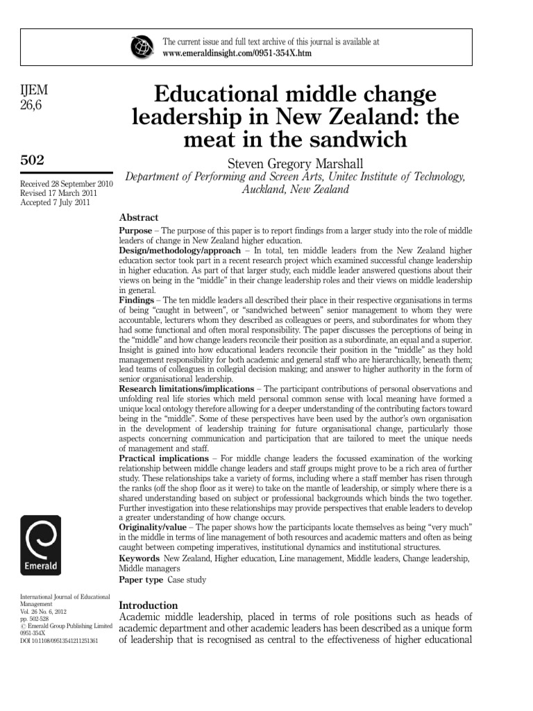 meet in the sandwich middle managers | PDF | Leadership | Hierarchy