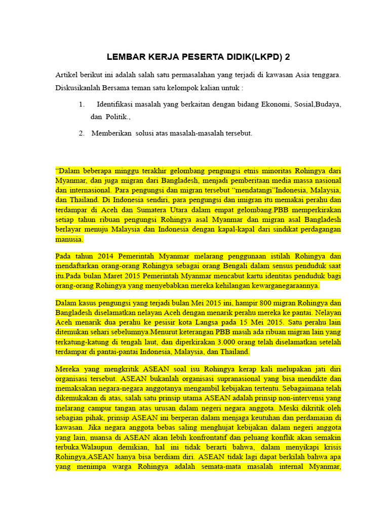 Lembar Kerja Peserta Didik (LKPD) 2 | PDF