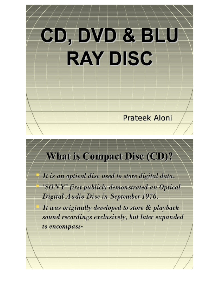 CD DVD Blueray | PDF