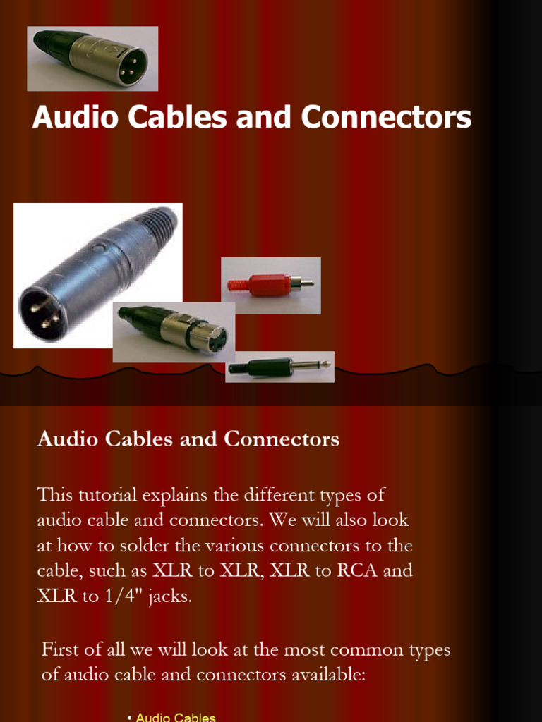 Cables and Connectors | PDF | Electrical Connector | Manufactured Goods