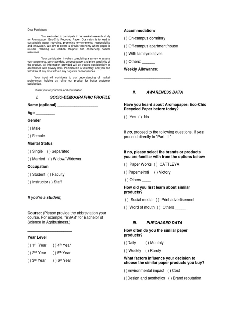 Dear Participant | PDF | Paper | Brand