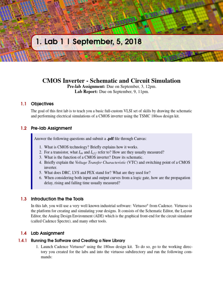 Lab 1 | Download Free PDF | Cmos | Mosfet