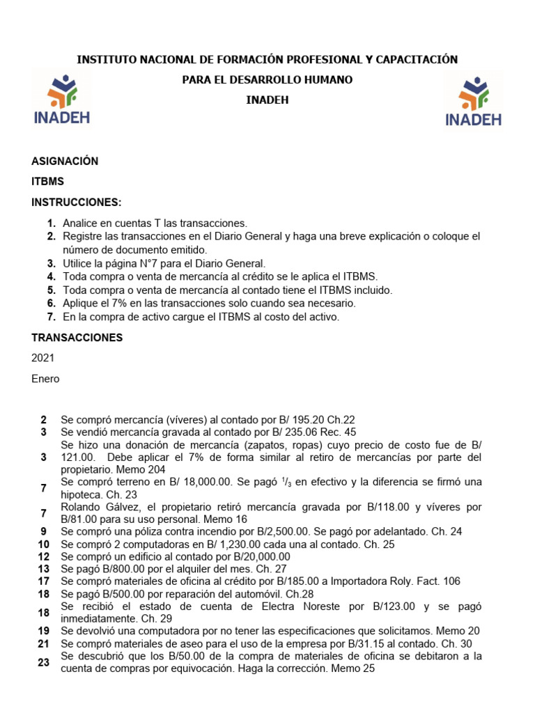 Práctica Itbms 002 | PDF