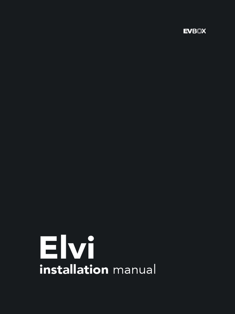 Elvi InstallationManual en Digital | PDF | Electrical Connector | Screw