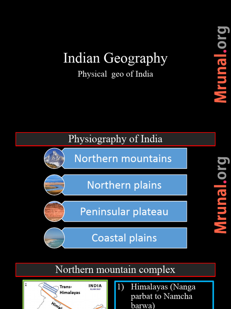 Overview of India's Geographic Features | PDF | Himalayas | Hydrology