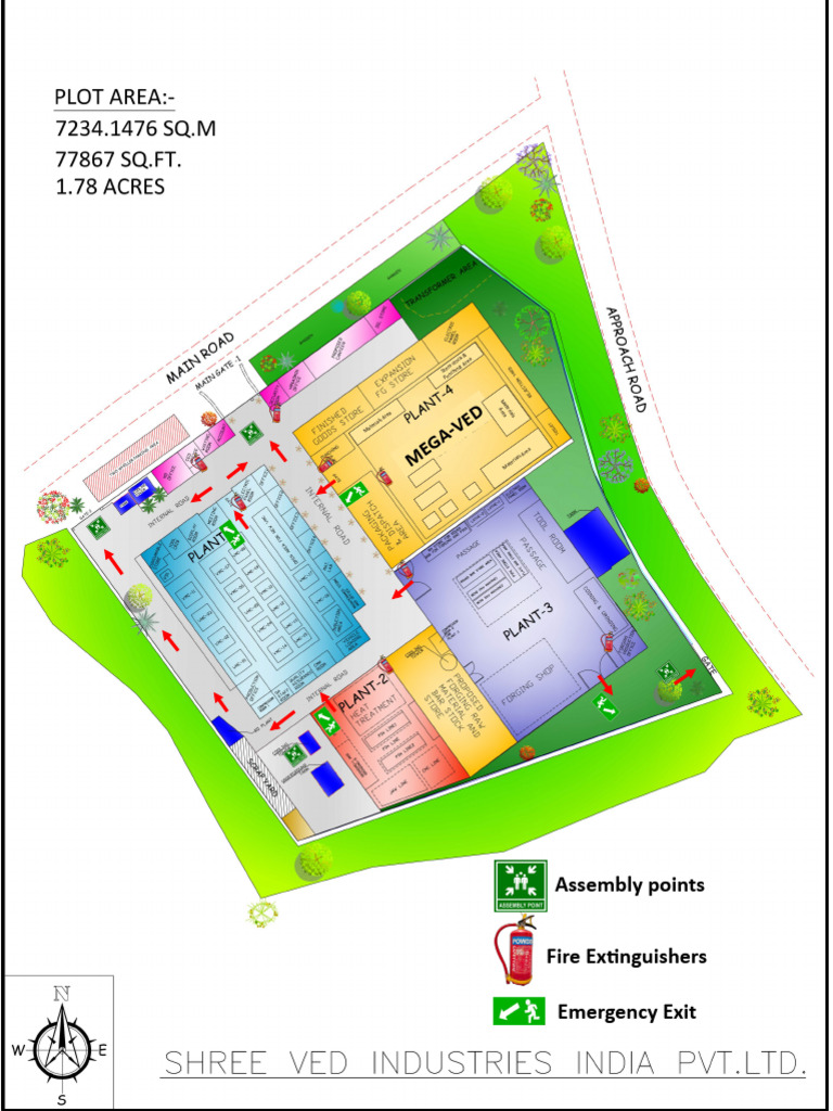 Plant Fire Evacuation Layout | PDF