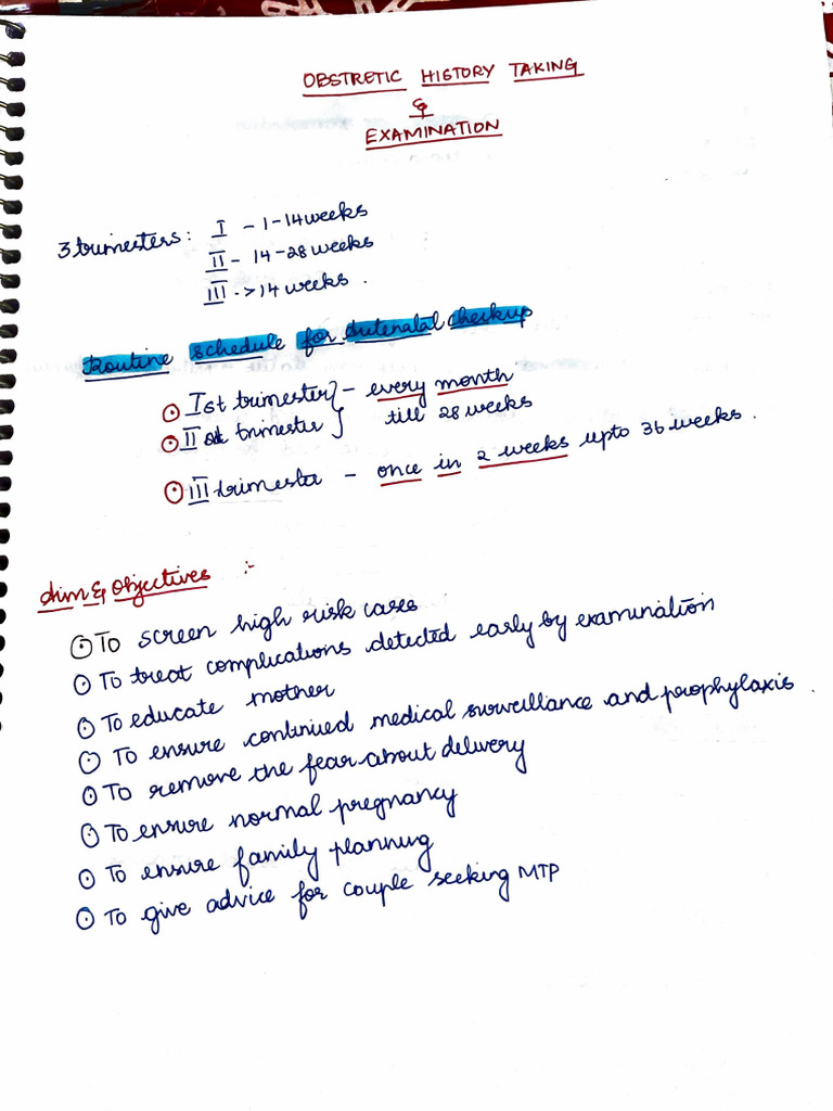 Obs History Taking and Examination | PDF Obs History Taking and Examination | PDF