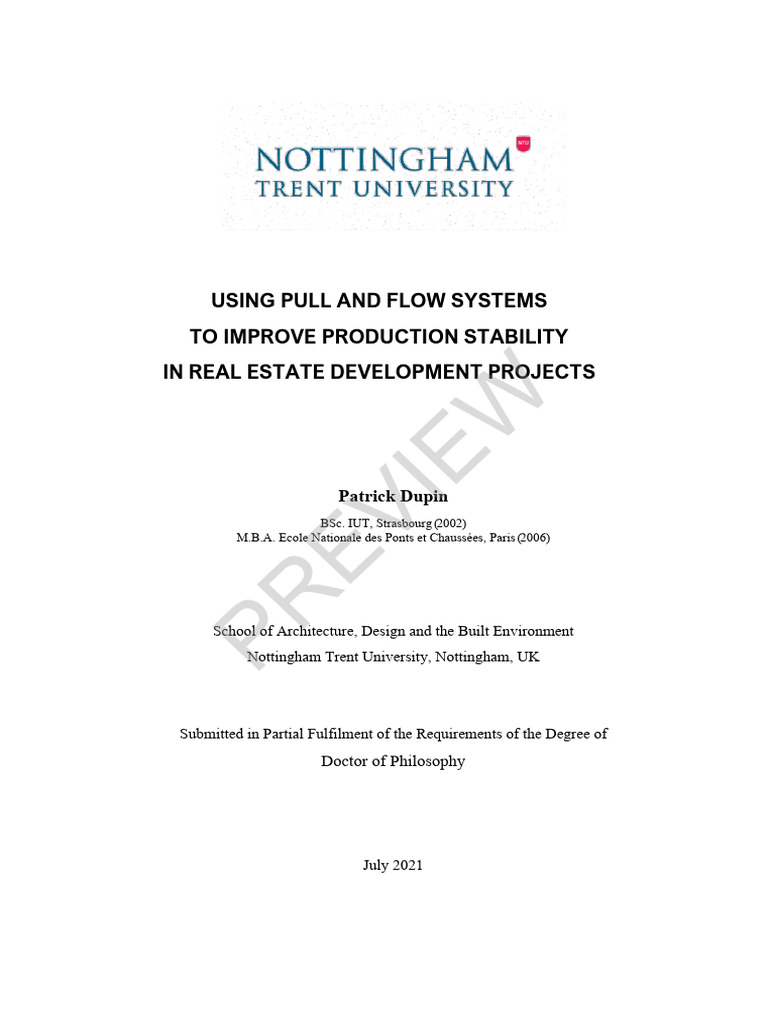 Lean in Real Estate Development Project | PDF | Lean Manufacturing ...