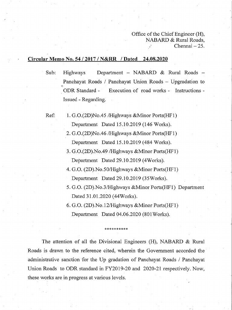 Circular Memo 54 | PDF