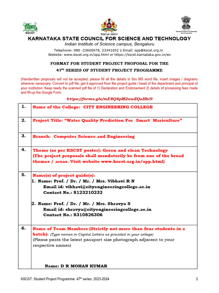 03 SPP 47S Proposal Format | PDF | Machine Learning | Data
