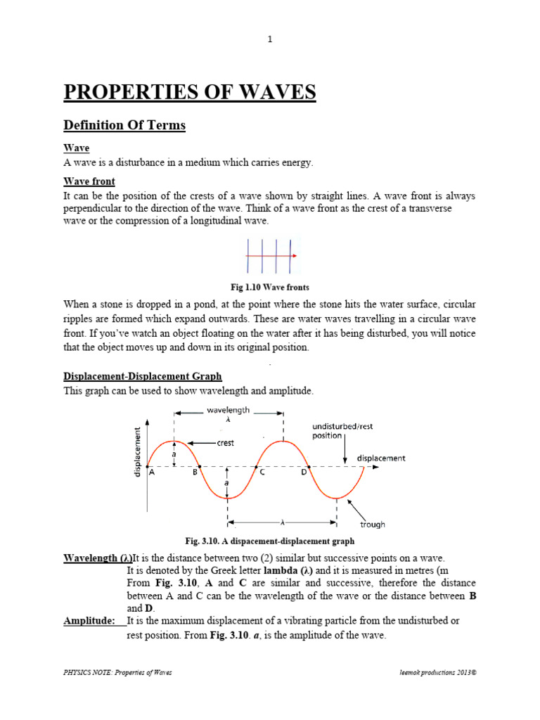 Properties of Waves Explained | PDF | Waves | Frequency