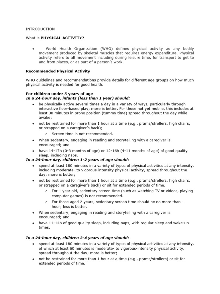 Introduction Fit 122 | PDF | Sedentary Lifestyle | Human Development