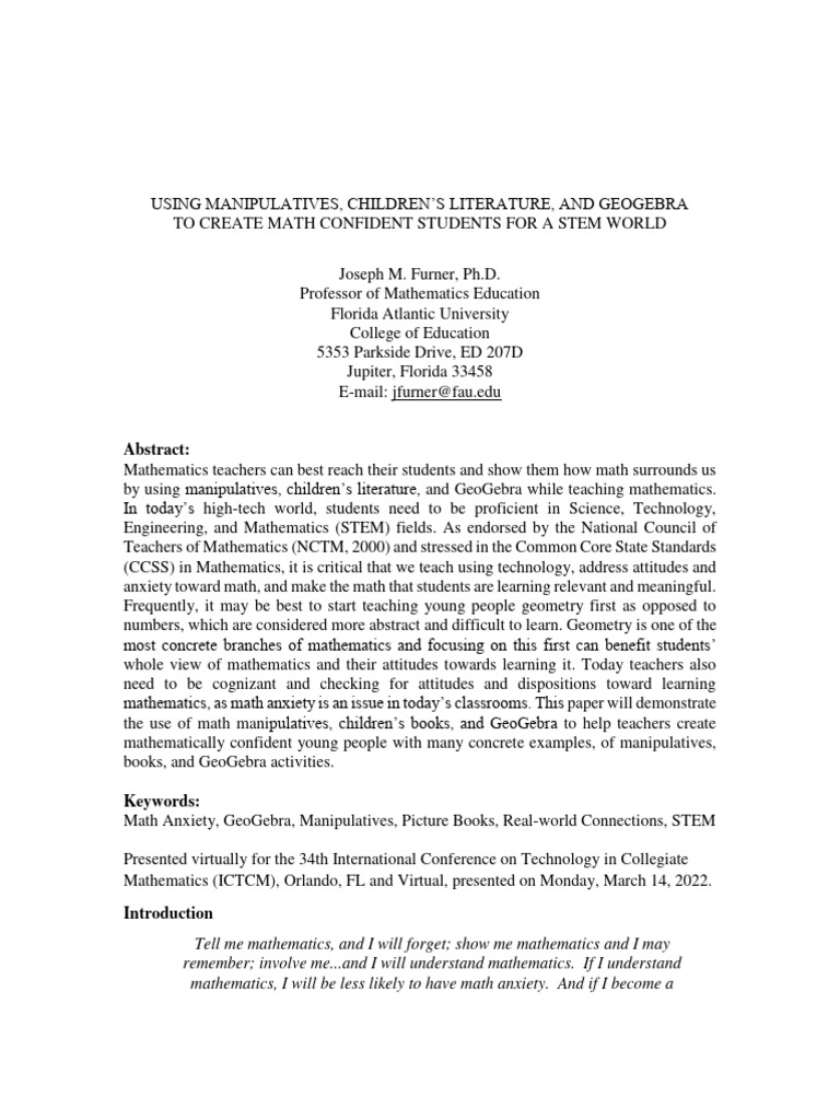 ICTCM22 Conference Proceedingsfor Conf DR Joseph Furner | PDF ...