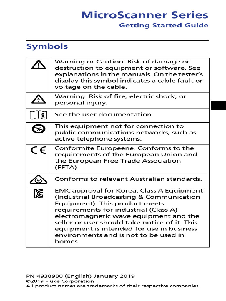 Microscanner Series Getting Started Guide - 1 | PDF | Electrical ...