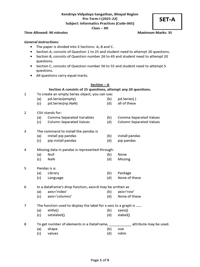 IP QP Set-1 | PDF | Comma Separated Values | Computing IP QP Set-1 | PDF | Comma Separated Values | Computing