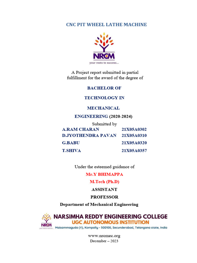 CNC Pit Wheel Lathe Machine | PDF | Numerical Control | Machining