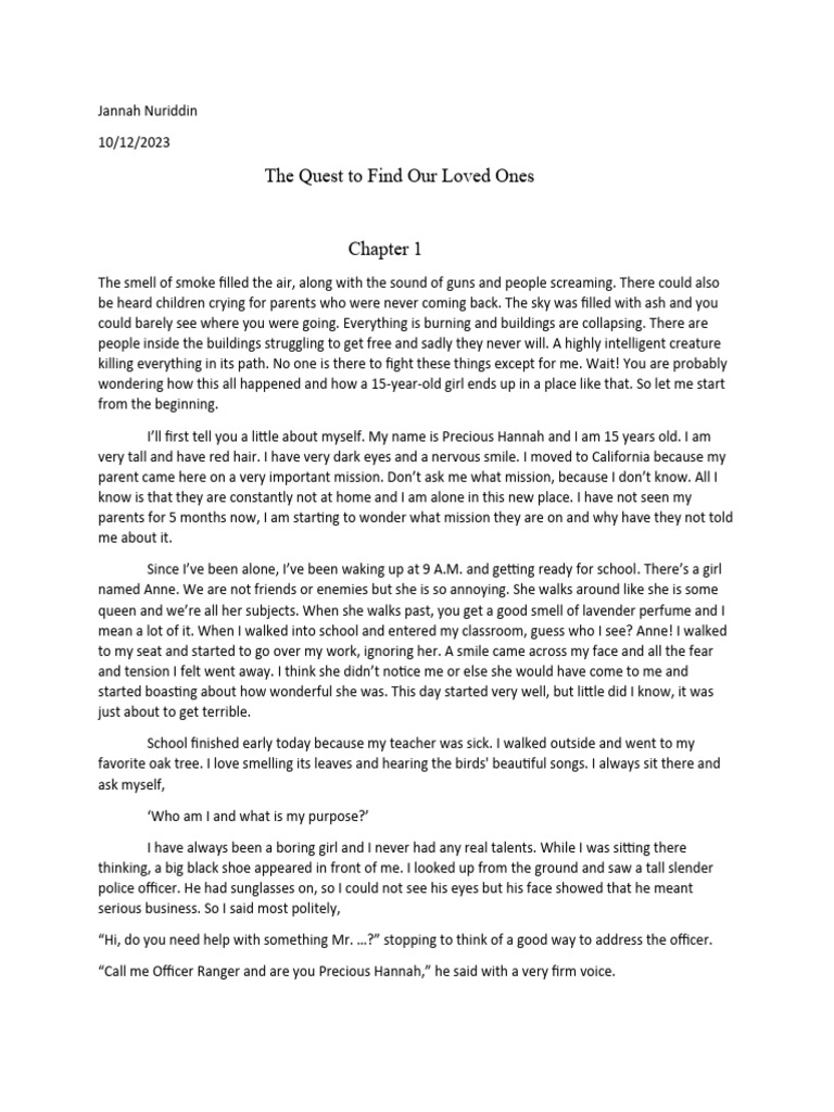 The Quest To Find Our Loved Ones | PDF | Feeling