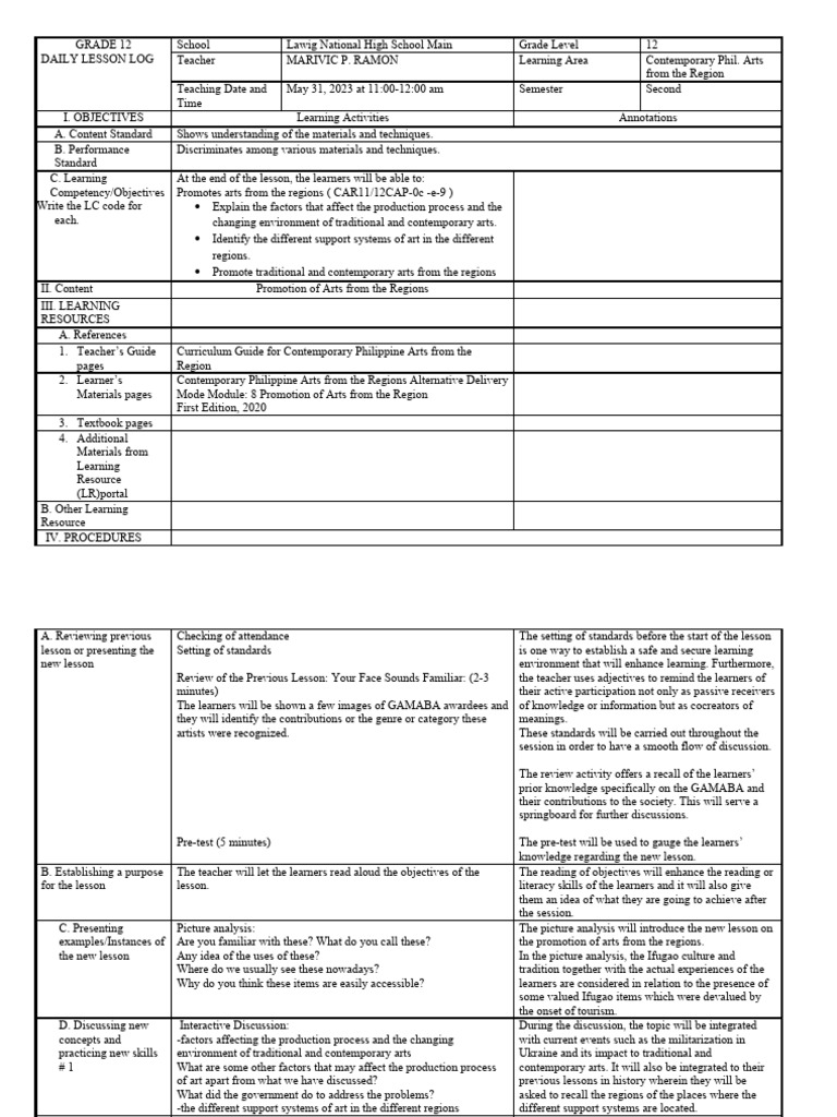 DLL For COT 4th Quarter 2023 | PDF | Learning | Intelligence