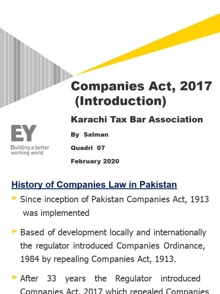 Overview of Pakistan's Companies Act 2017 | PDF | Liquidation | Corporate Law