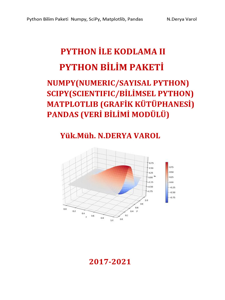 Python Ile Kodlama II Python Bilim Paket | PDF