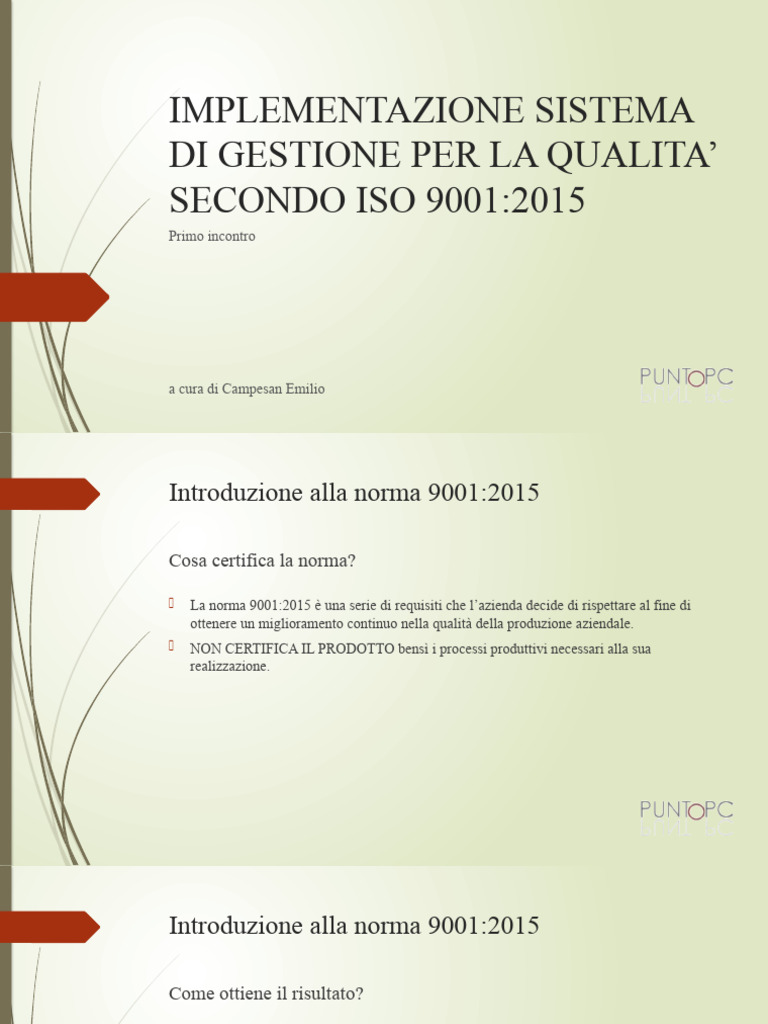 Slide ISO 9001 | PDF