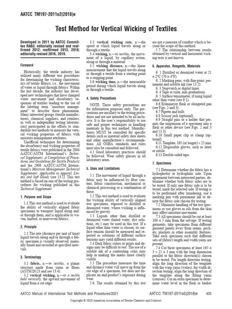 Aatcc 197-199 | PDF | Textiles | Knitting