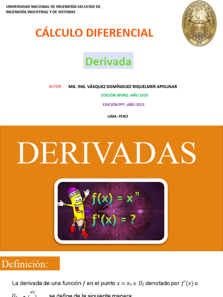 Calculo Diferencial Derivadas | PDF | Derivado | Asíntota