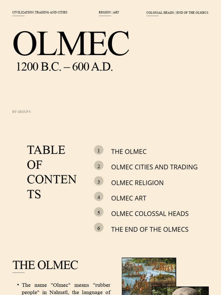 Olmec Civilization: Art, Trade, and Religion | PDF | Deities | Culture ...