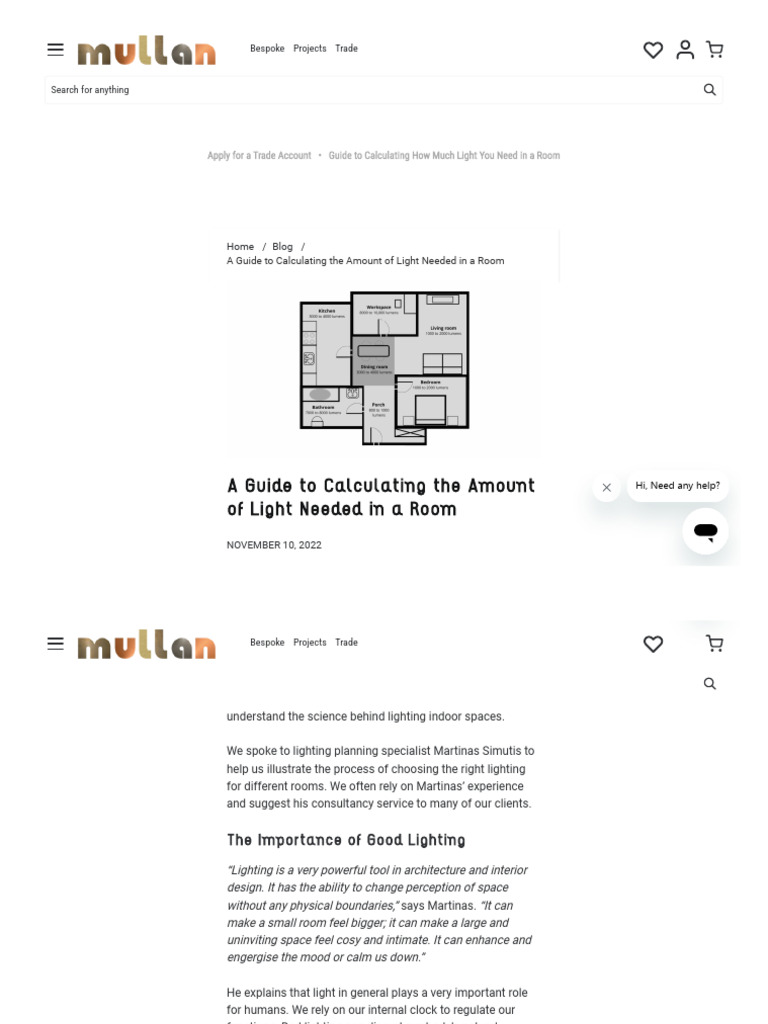 A Guide To Calculating The Amount of Light Needed in A Room - Mullan ...