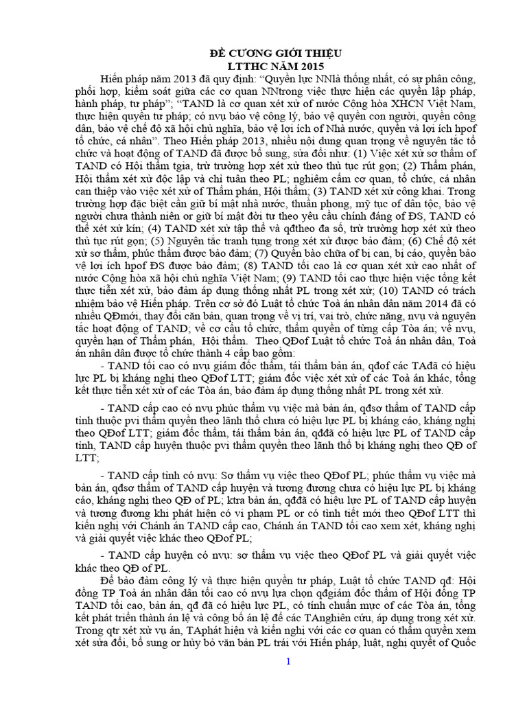 De Cuong Lu - T TÑ Tång Hành Chính | PDF