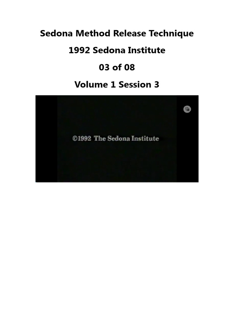 Sedona Method Release Technique03 | PDF | Communication | Feeling