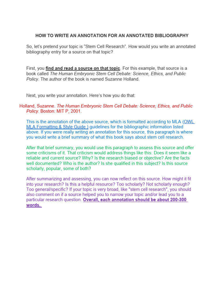 How_To_Write_an_Annotated_Bibliography_Notes___Assignment | PDF ...