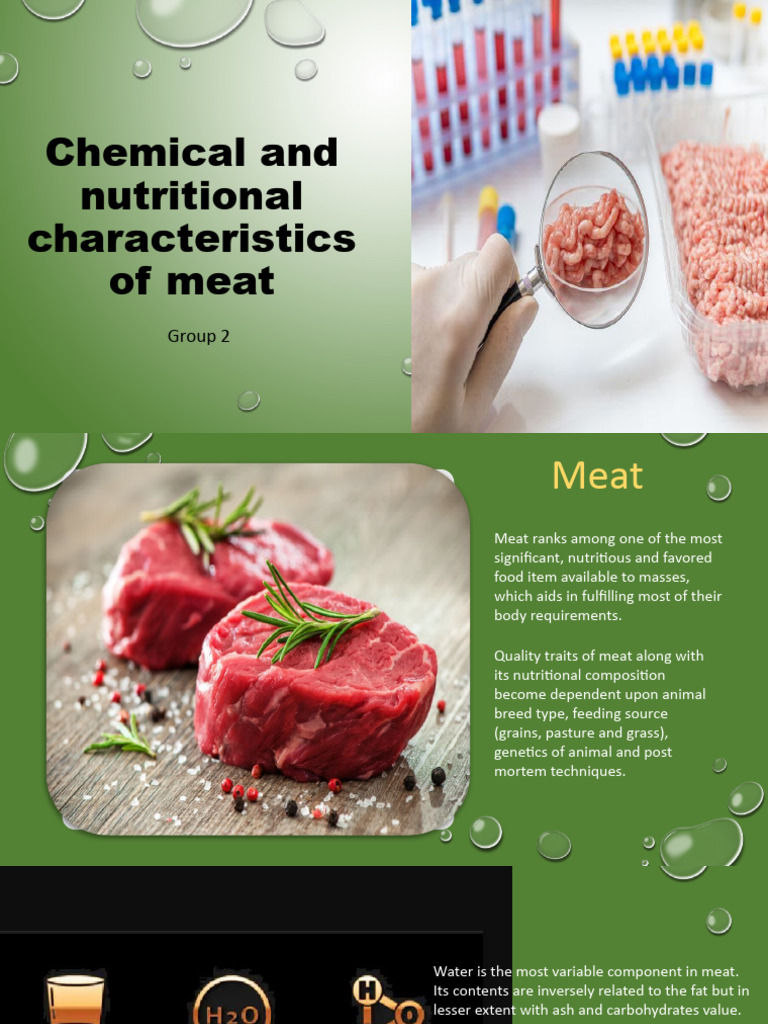 Chemical and Nutritional Characteristics of Meat | PDF | Lipid | Meat