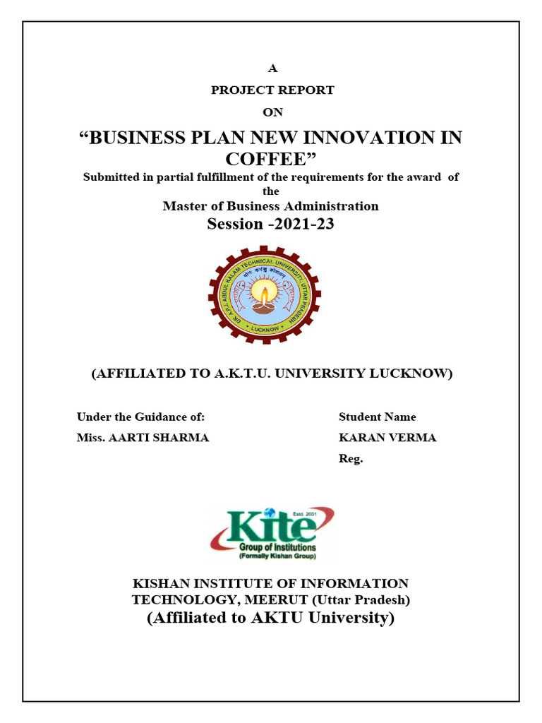 Business Plan New Innovation in Coffee Bru | PDF | Coffee | Unilever