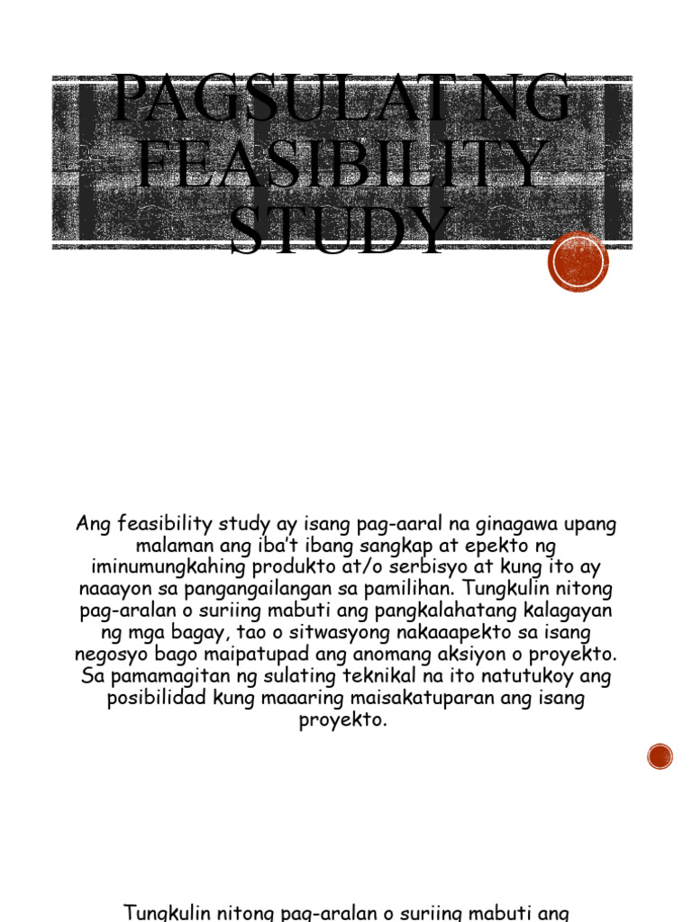 Pagsulat NG Feasibility Study | PDF
