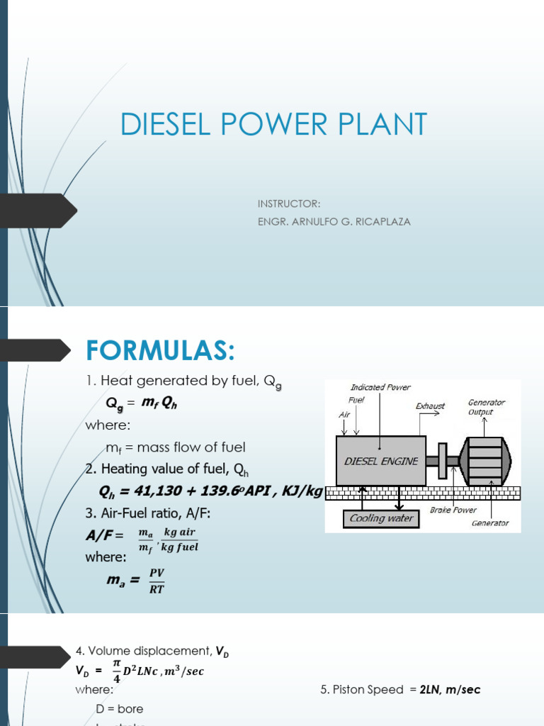 Diesel Power Plant | PDF | Engines | Diesel Engine