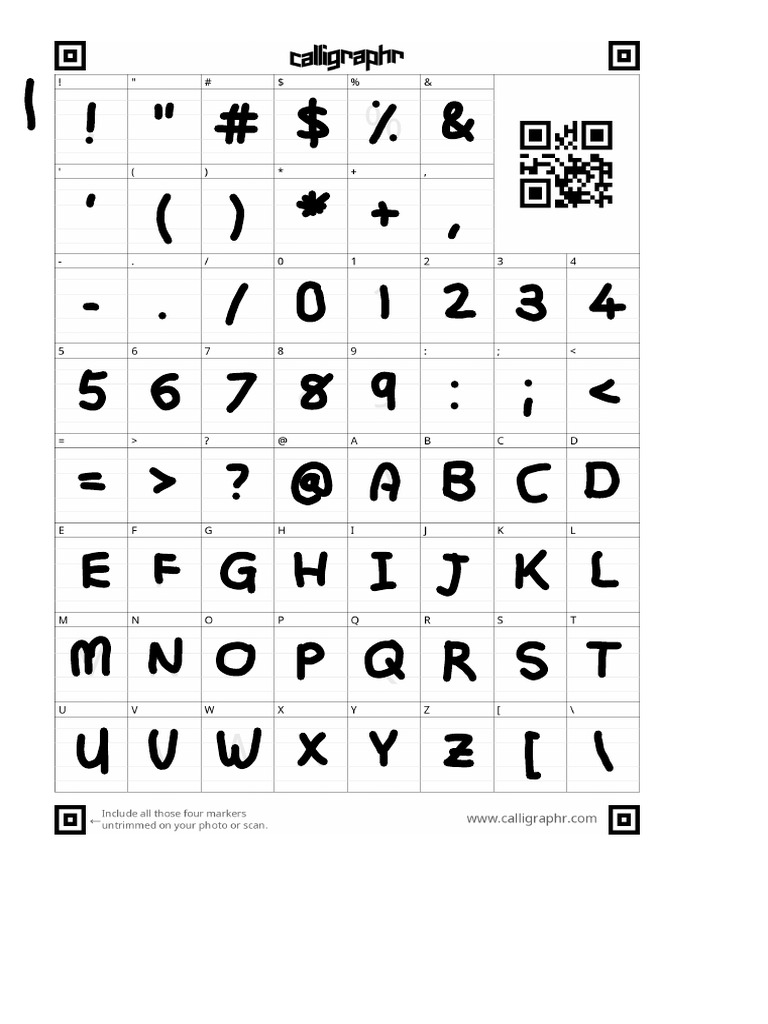 Calligraphr Template | PDF