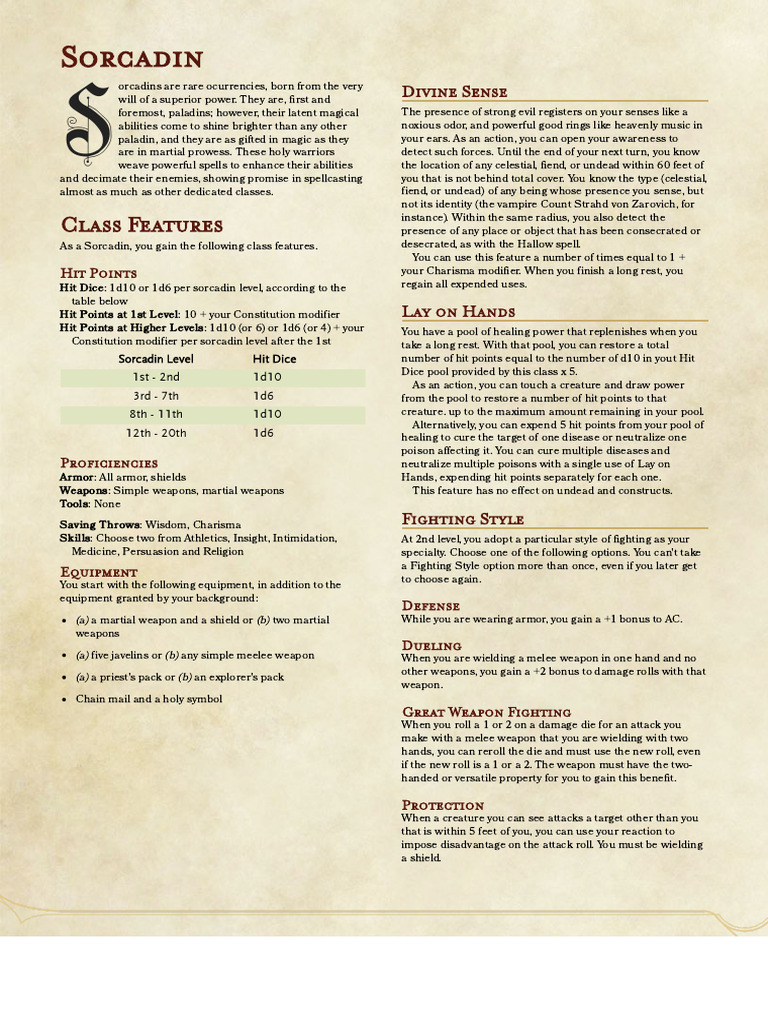 Sorcadin Organized - Dido | PDF | Fantasy Role Playing Games | D20 System