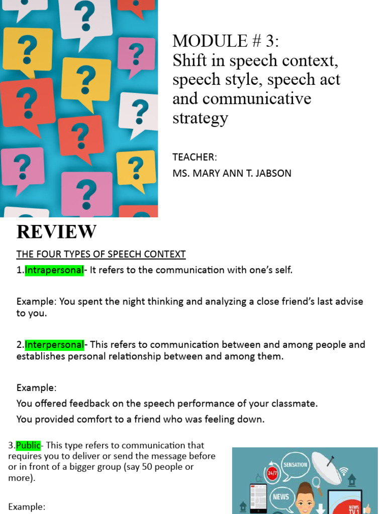 Q2.Shift in Speech Context Style Act | PDF | Communication | Speech
