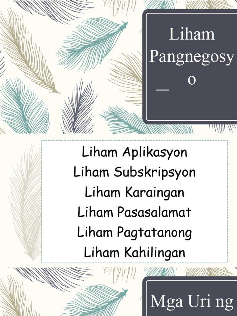 Liham Pangnegosyo-Uri NG Liham | PDF