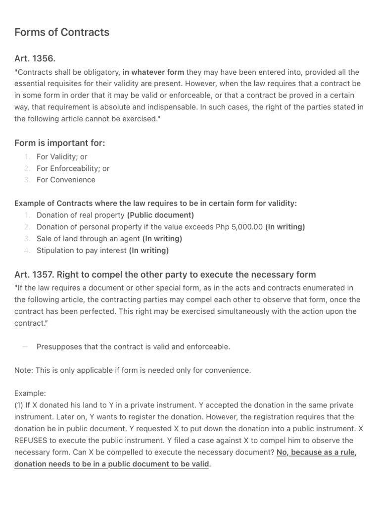 Forms of Contracts | Download Free PDF | Mortgage Law | Annulment