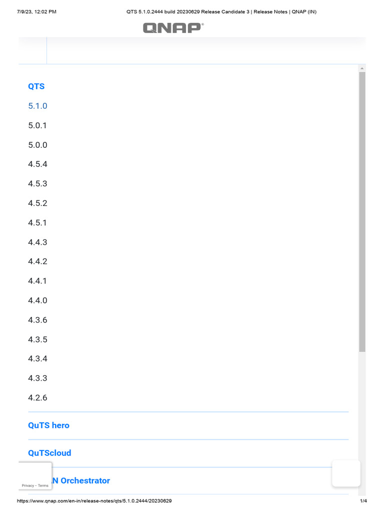 QTS 5.1.0.2444 Build 20230629 Release Candidate 3 - Release Notes ...