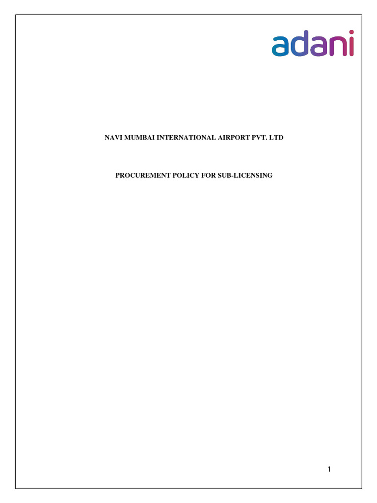 Sub Licensing Policy | PDF | Procurement | Non Disclosure Agreement