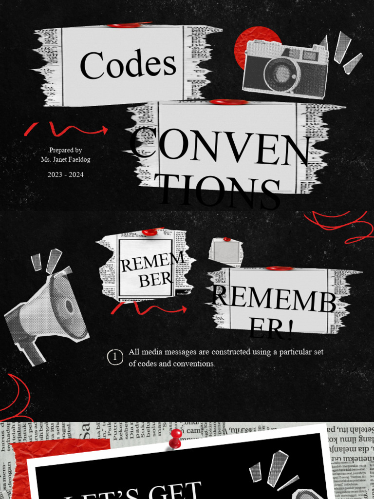 Lesson 2 Codes and Conventions | PDF | Camera | Semiotics