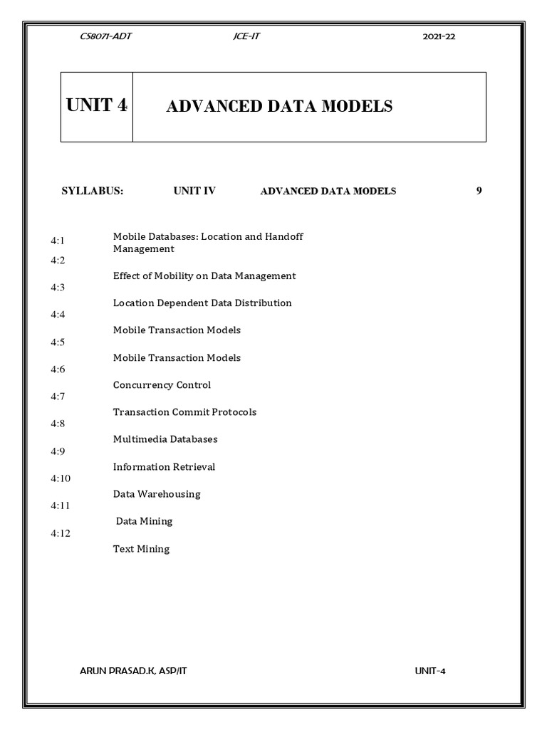 Unit-4 Final | PDF | Database Transaction | Data Management