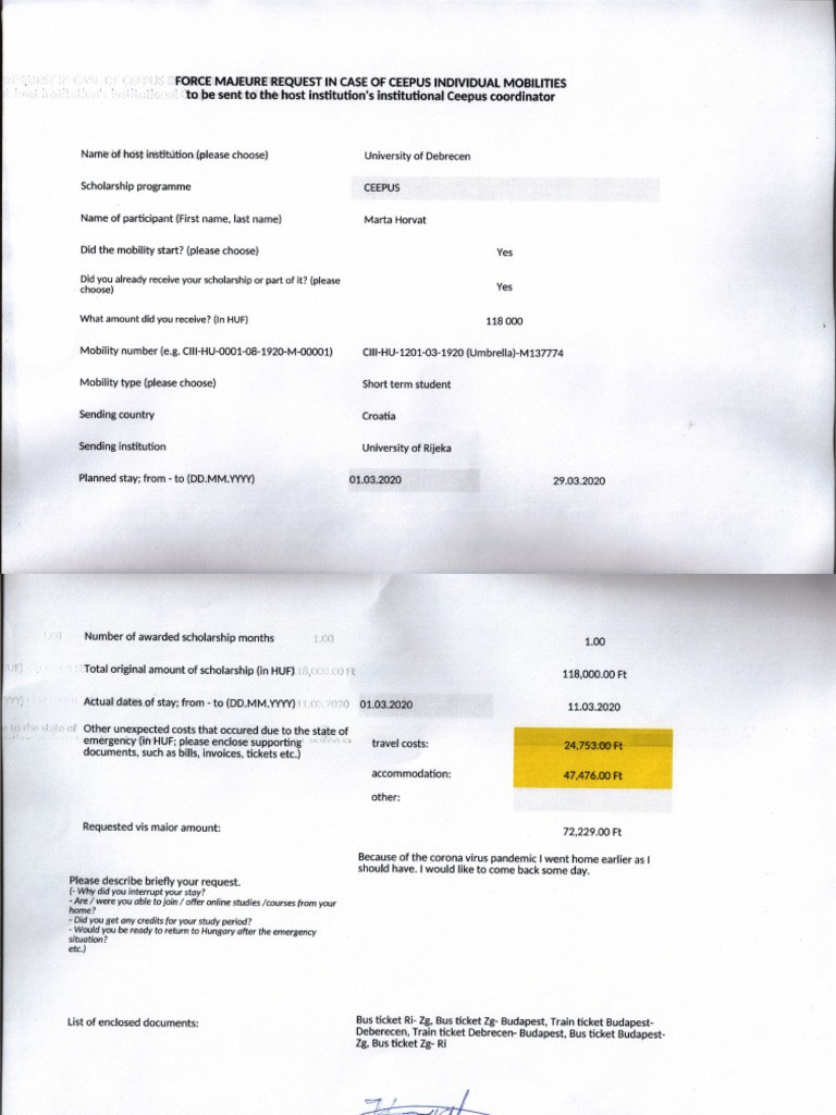 Force Major - Marta - Horvat | PDF