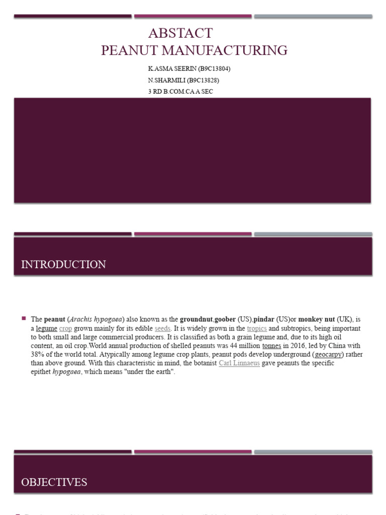 Peanut | PDF | Peanuts | Legume