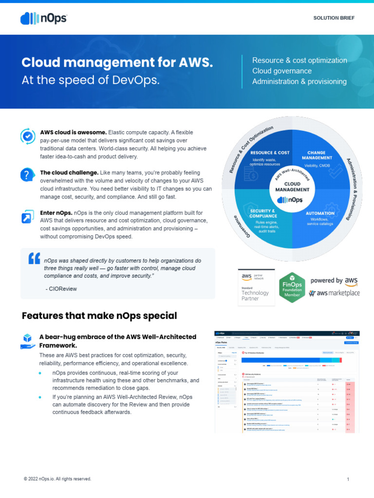 Nops Solution Sheet | PDF | Cloud Computing | Amazon Web Services