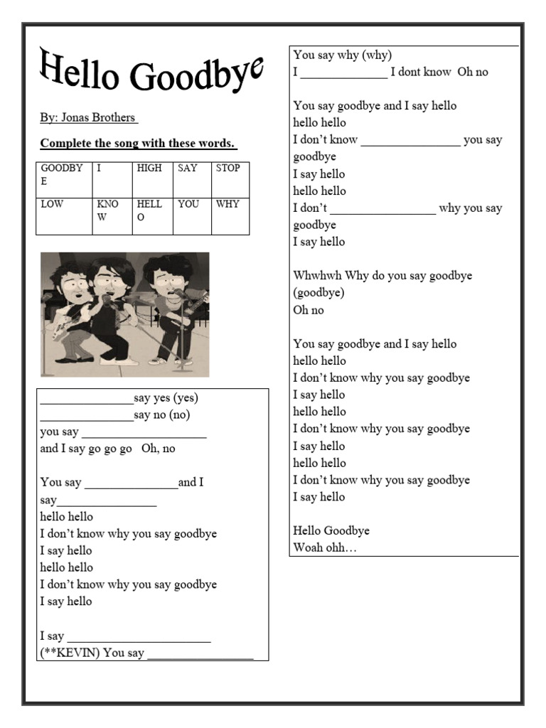 Singing Hello Goodbye Activities With Music Songs Nursery Rhymes Fun ...